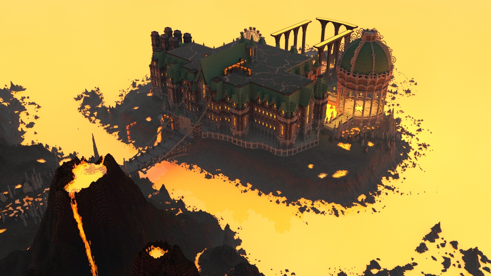 MASSIVE Lava Mansion Minecraft Map