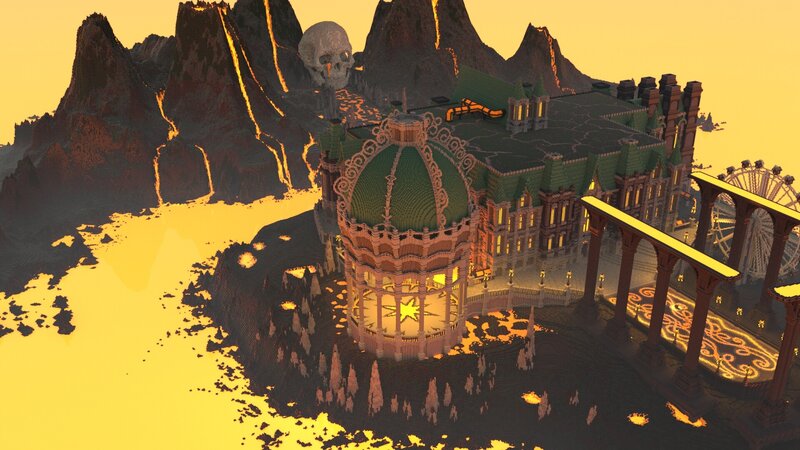 MASSIVE Lava Mansion Minecraft Map
