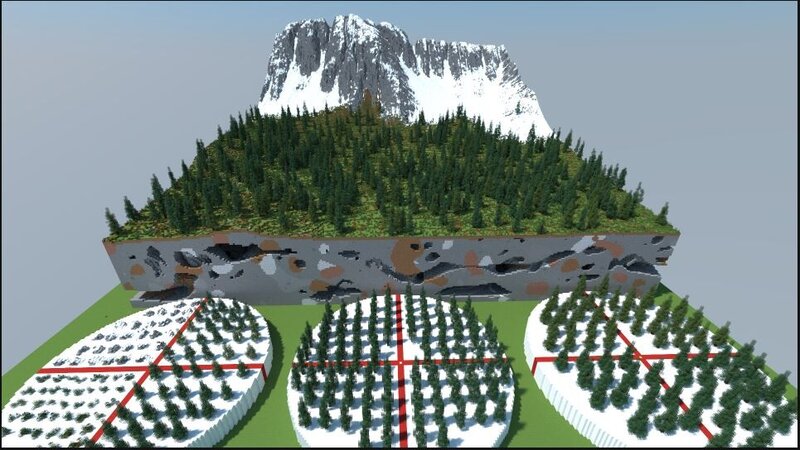 Spruce Forest Schematics and Example Showcase Minecraft Map