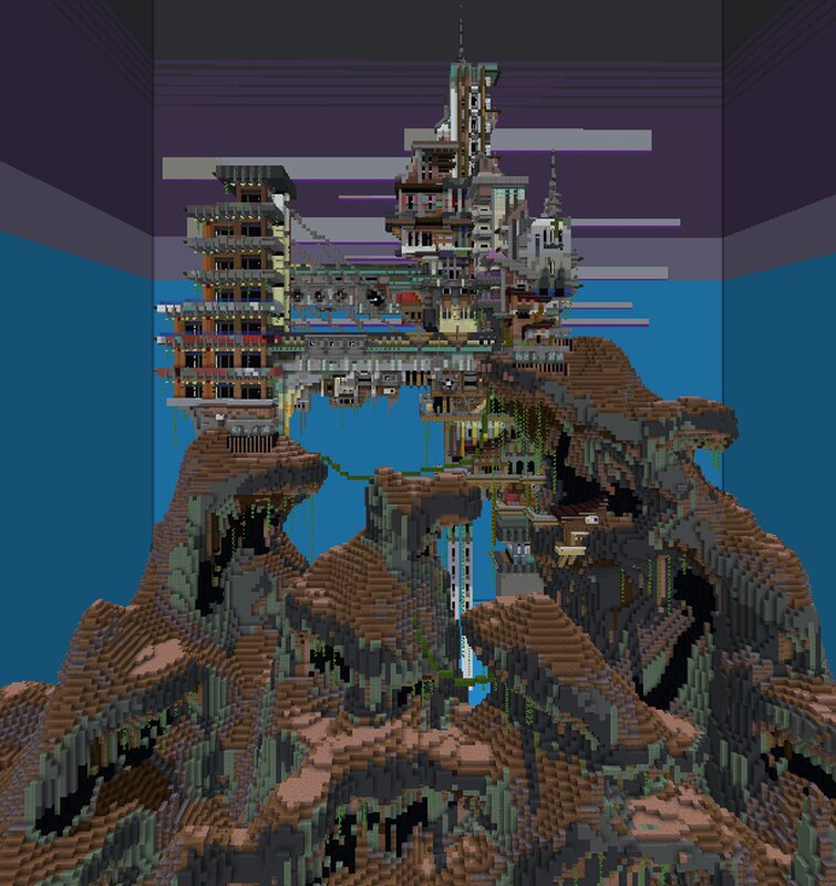 ---People pile up at the top.. Minecraft Map