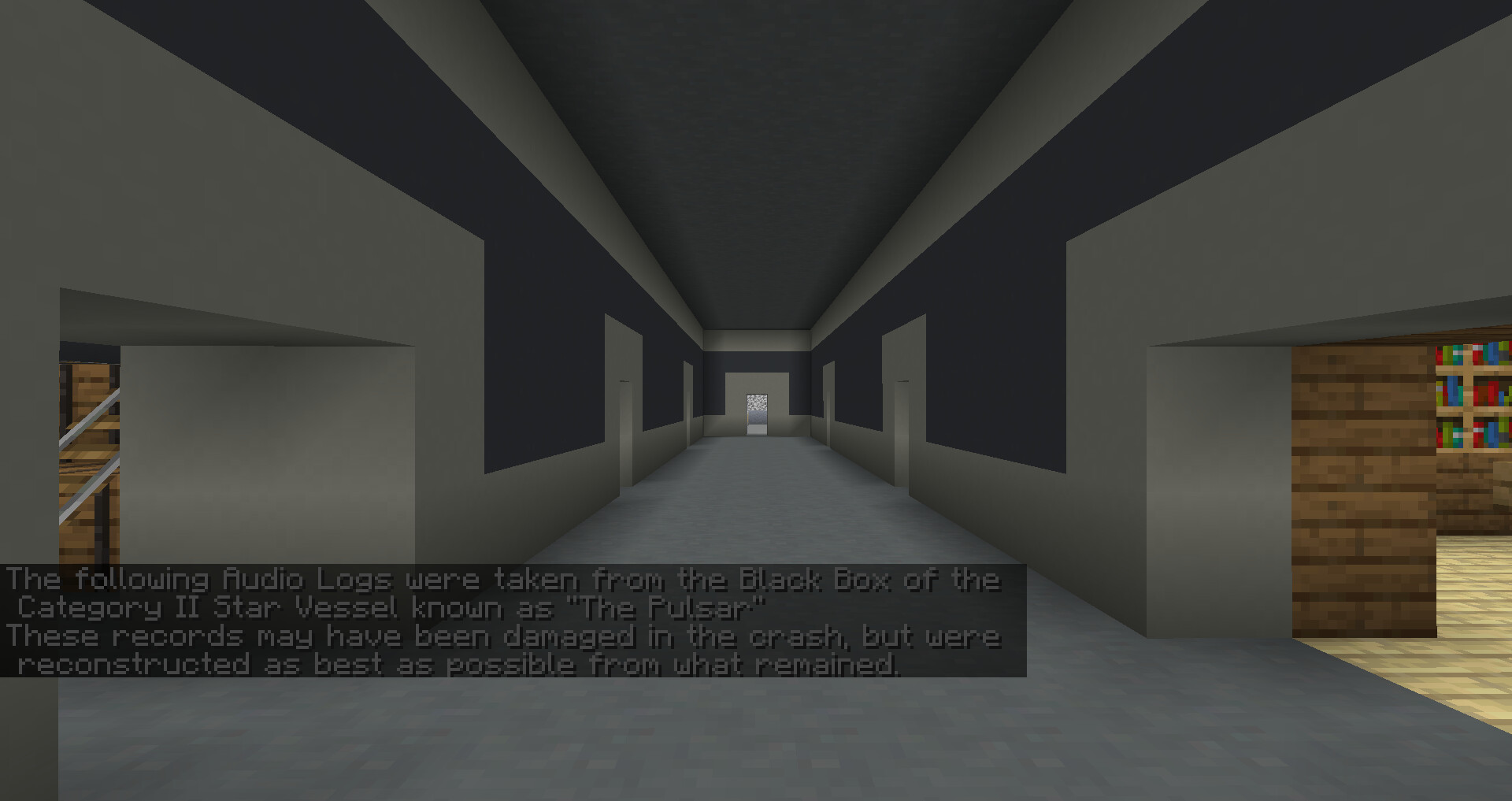 The Tragedy of the SS Pulsar Minecraft Map