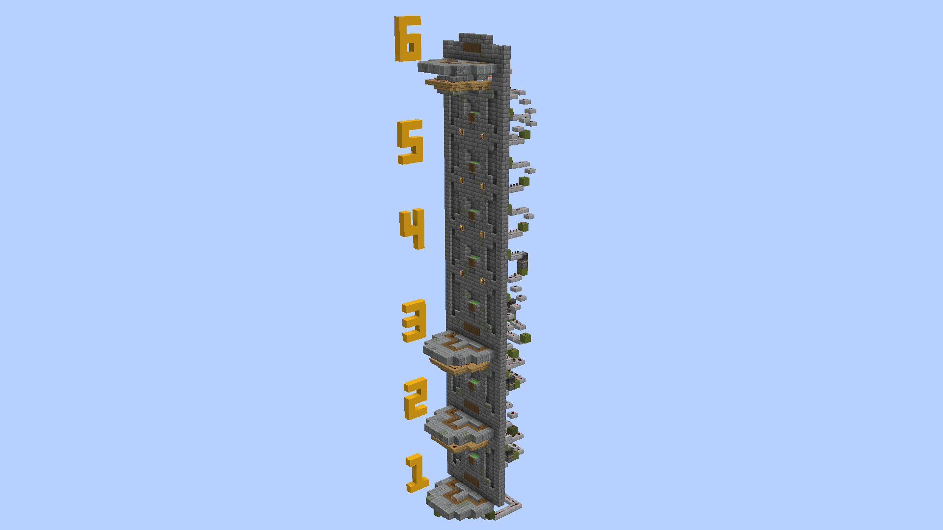 Flush Slime-Block Elevator -- No Visible Redstone, No Fall Damage Minecraft Map