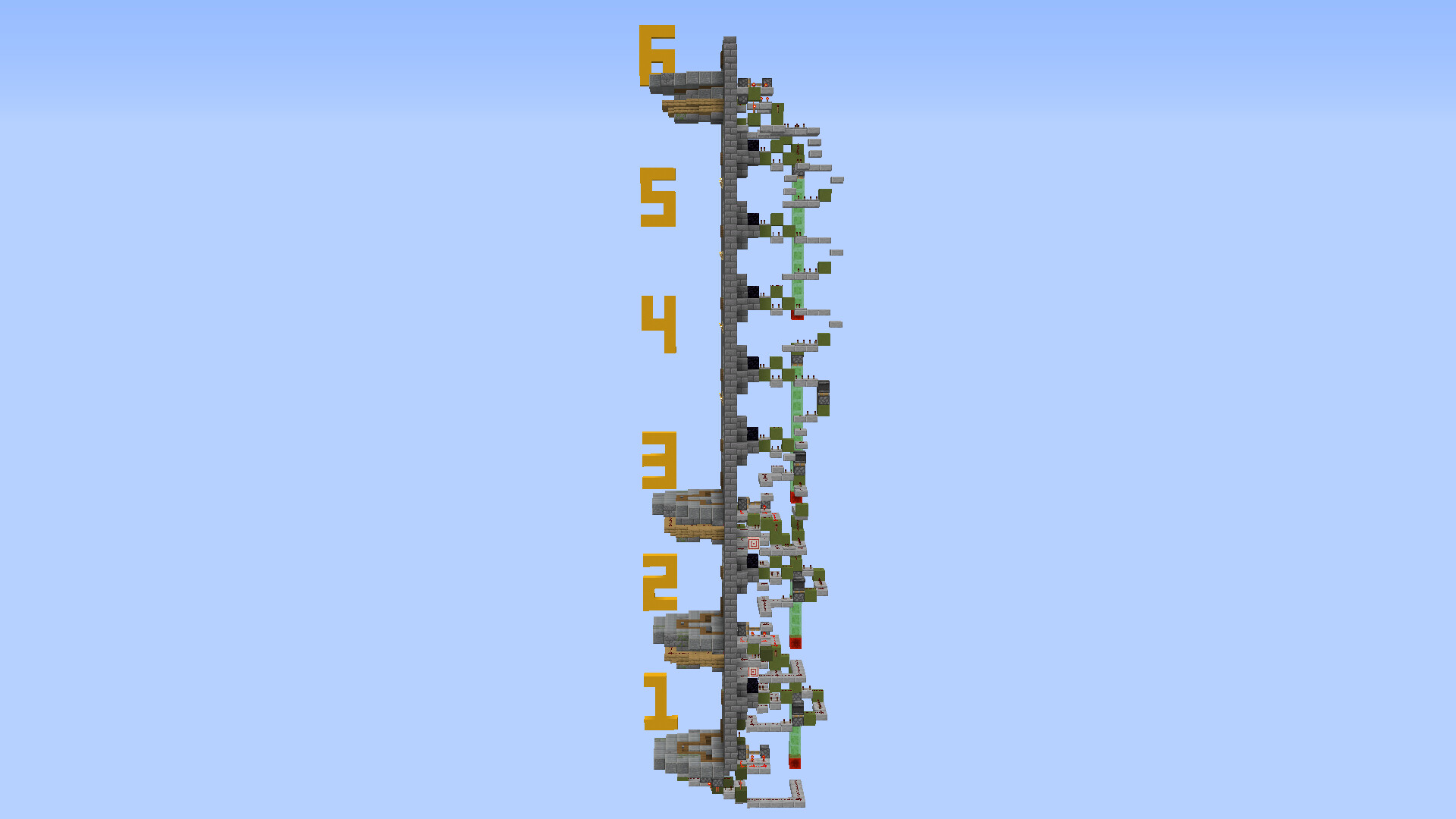 Flush Slime-Block Elevator -- No Visible Redstone, No Fall Damage Minecraft Map