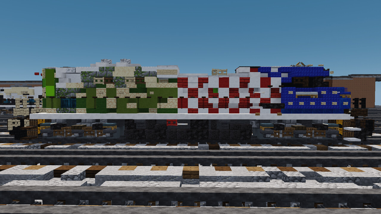 KCS 4006 And UP 1111 Sitting Next to Eachother Minecraft Map