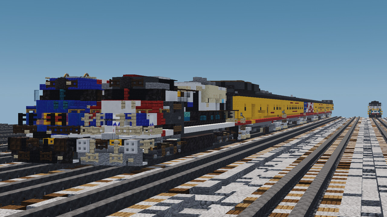 KCS 4006 And UP 1111 Sitting Next to Eachother Minecraft Map