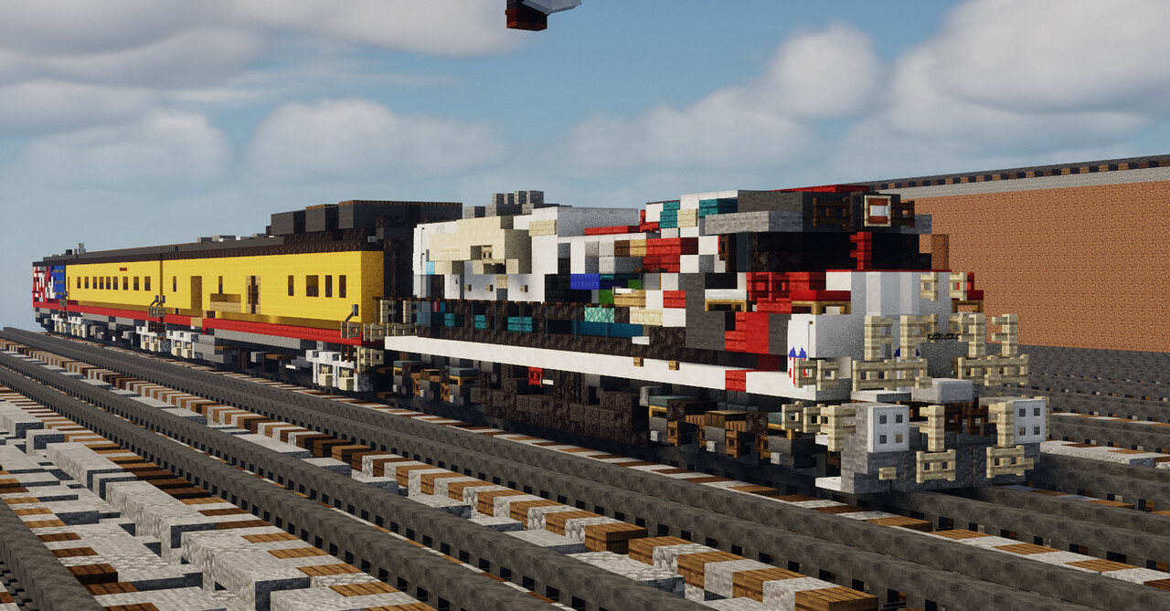 KCS 4006 And UP 1111 Sitting Next to Eachother Minecraft Map