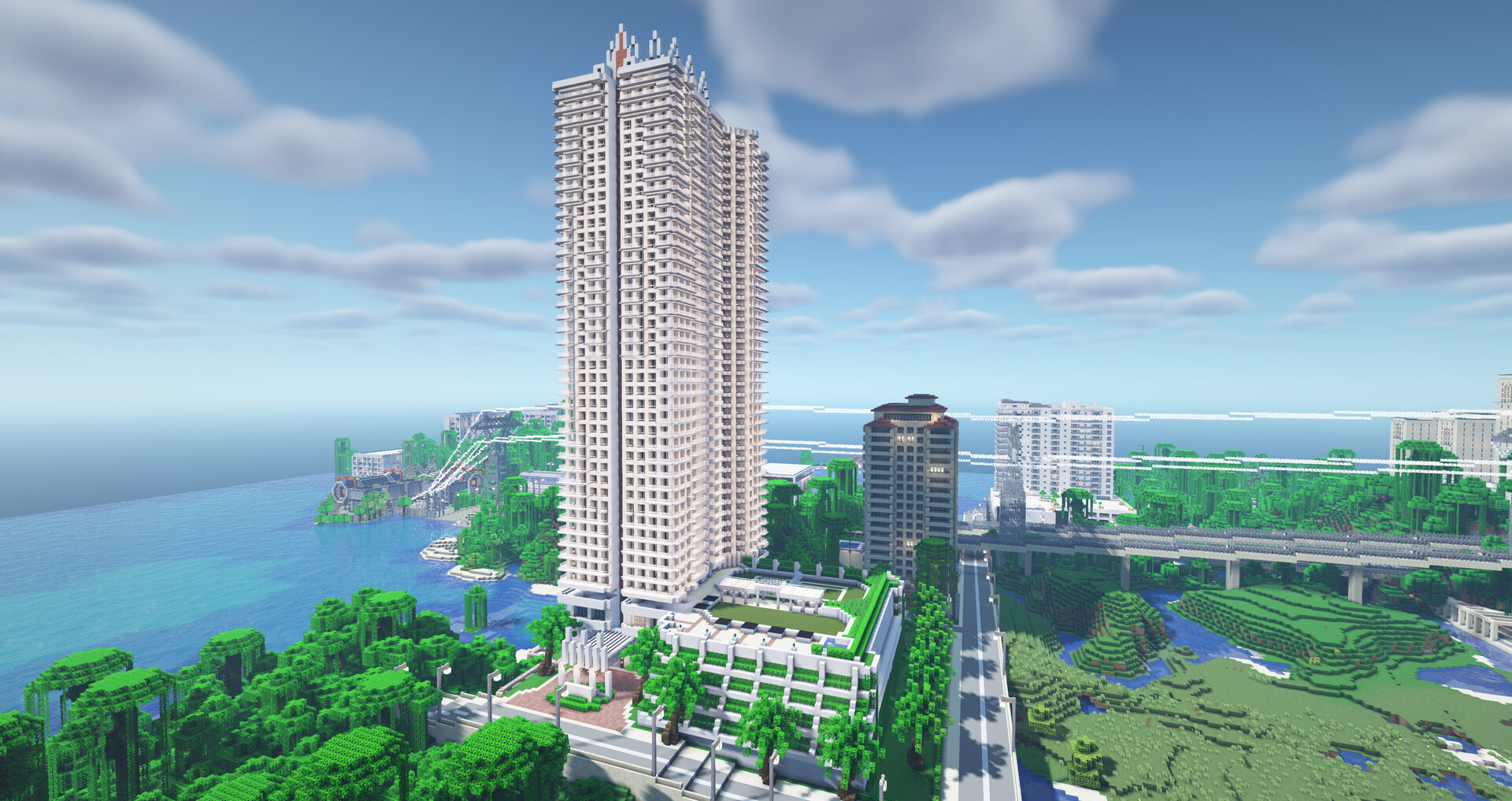 Miami Akoya condos scale 1:1 Java 1.17.1 Minecraft Map