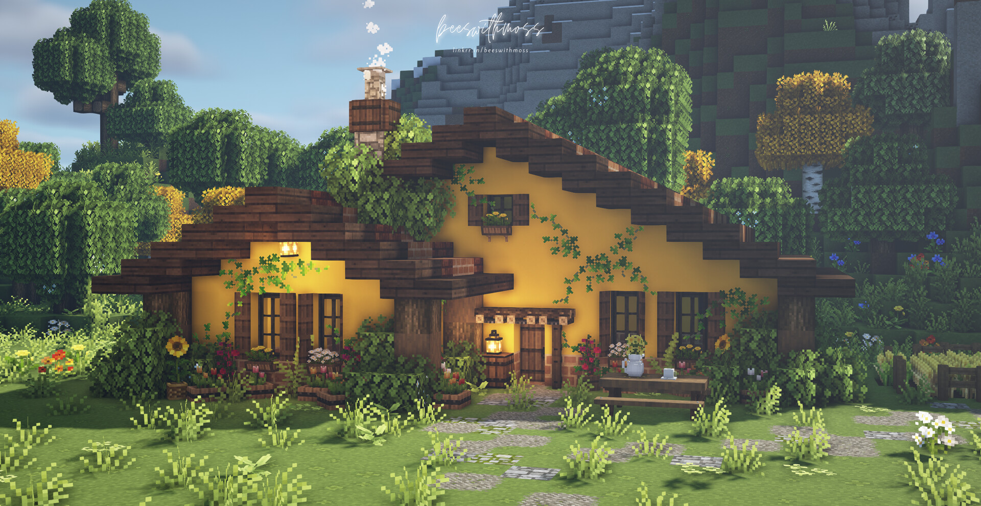 Bright yellow house 🌻🌿 Minecraft Map