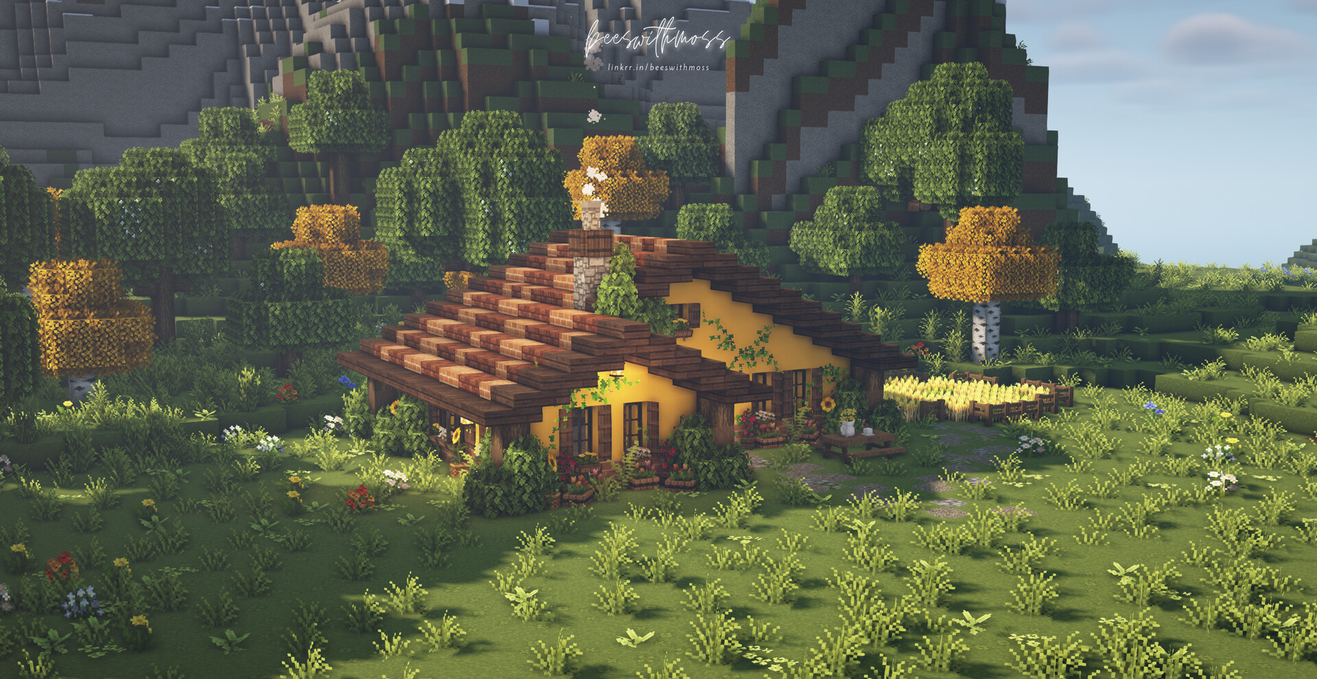 Bright yellow house 🌻🌿 Minecraft Map