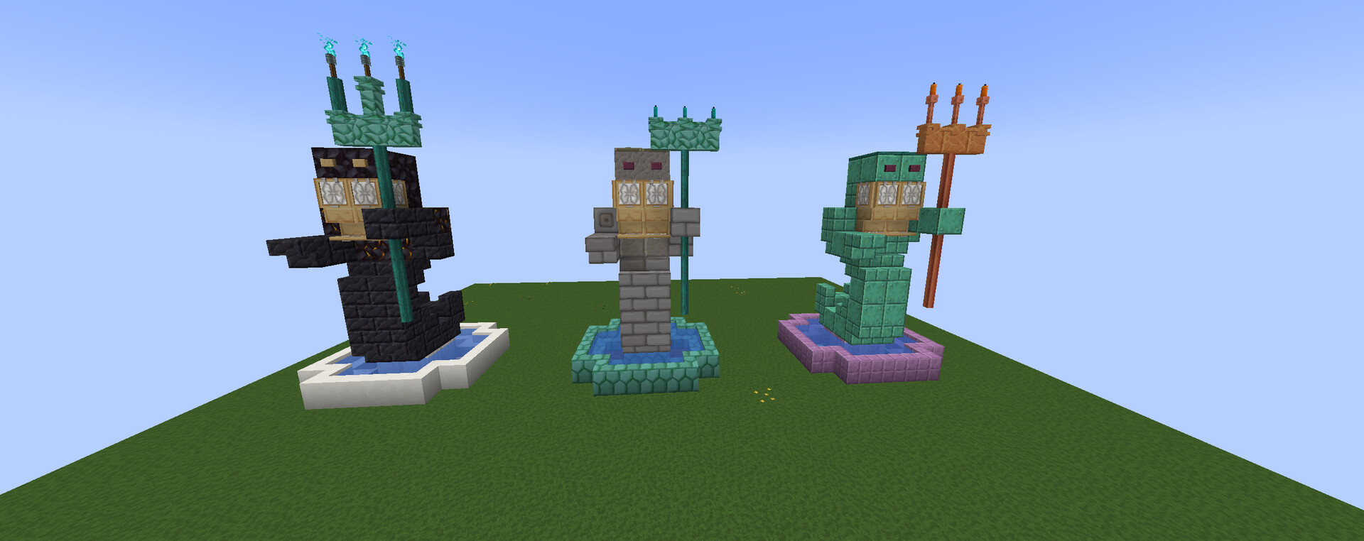 Triton statue Minecraft Map
