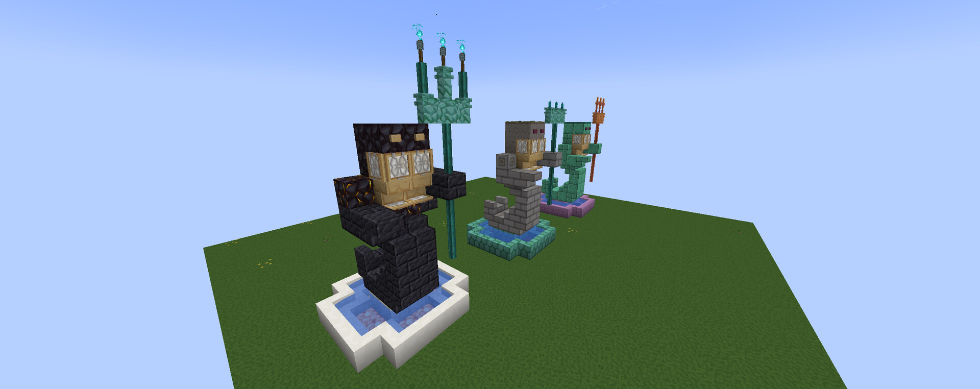 Triton statue Minecraft Map