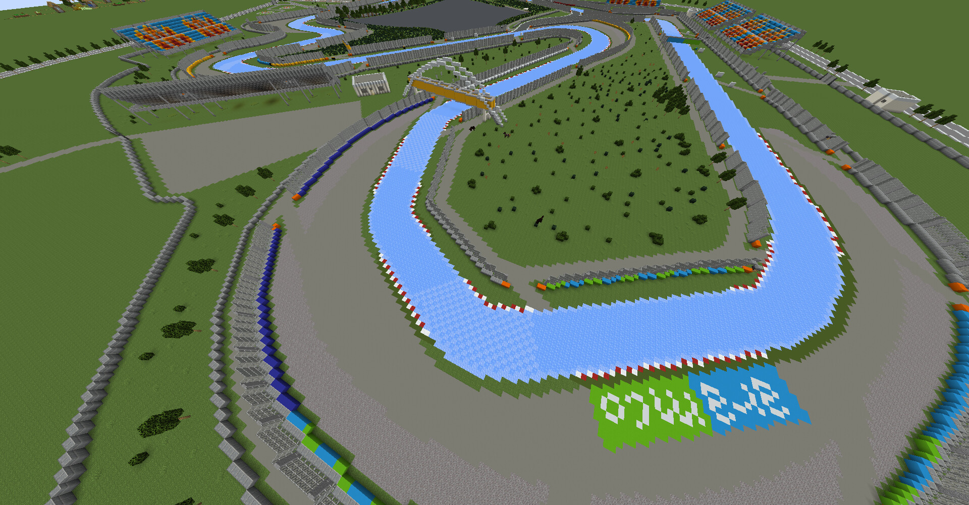 F1 Istanbul Park Ice Boat Racing track (1.17.1) Minecraft Map