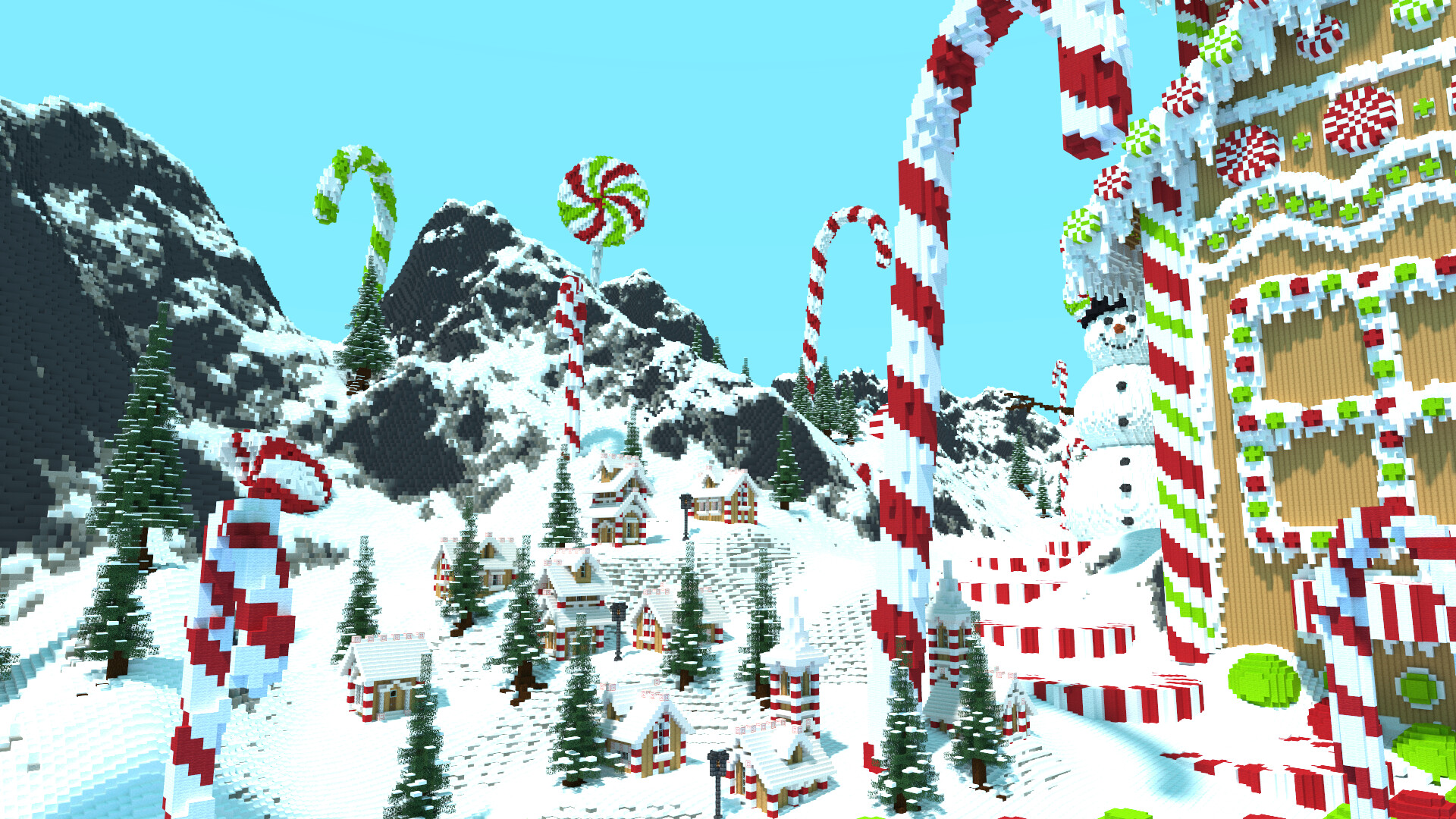 Giant Christmas Gingerbread House Minecraft Map