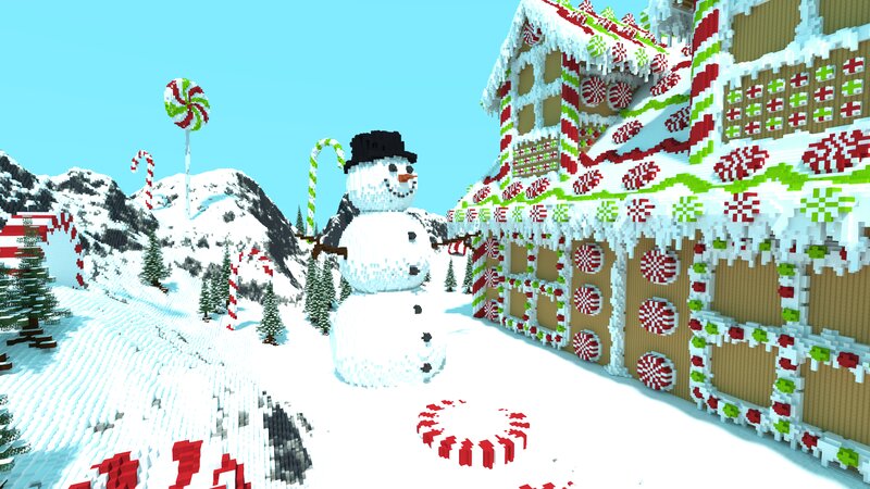 Giant Christmas Gingerbread House Minecraft Map