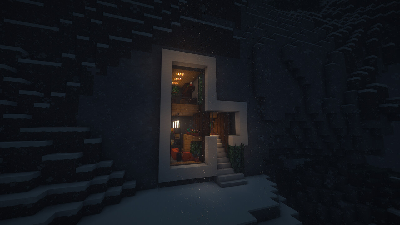 Simple Modern Mountain House Minecraft Map