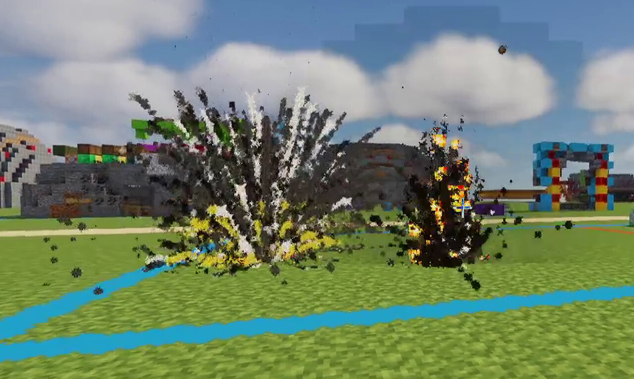 Realistic explosions system [Map + Schematic] Minecraft Map
