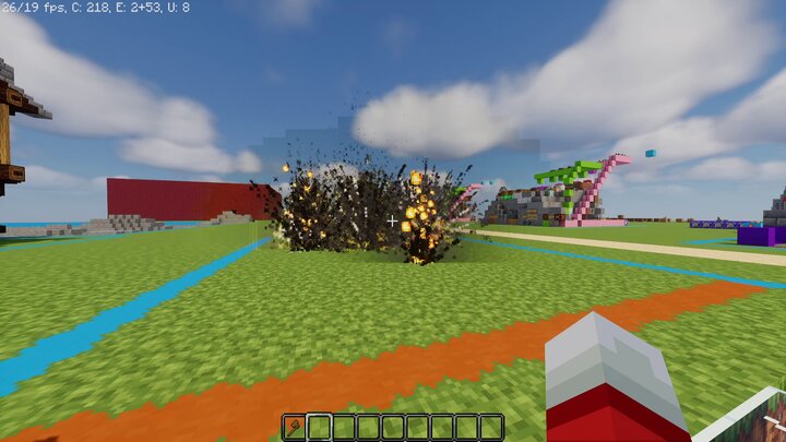 Realistic explosions system [Map + Schematic] Minecraft Map