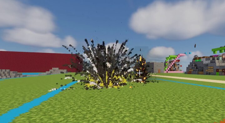 Realistic explosions system [Map + Schematic] Minecraft Map