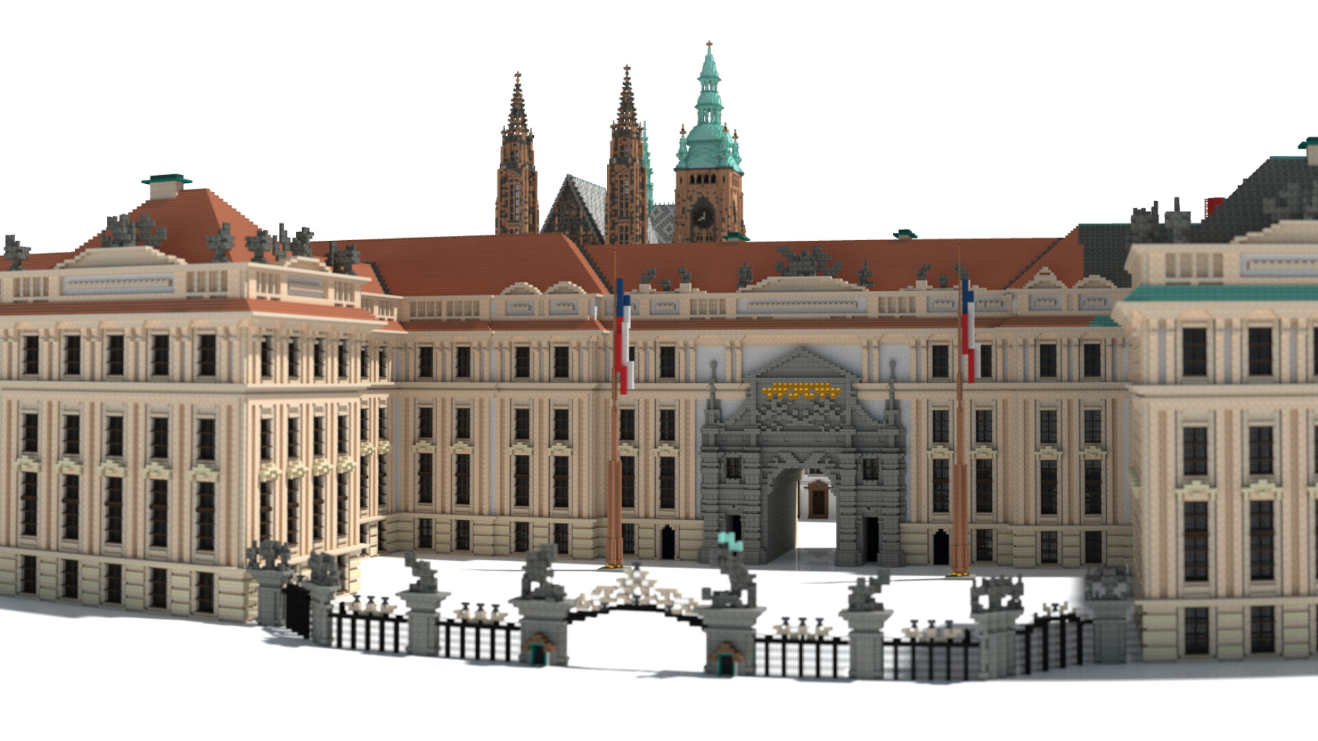Prague castle with St. Vitus cathedral | Krysot | stage 35% (with ...