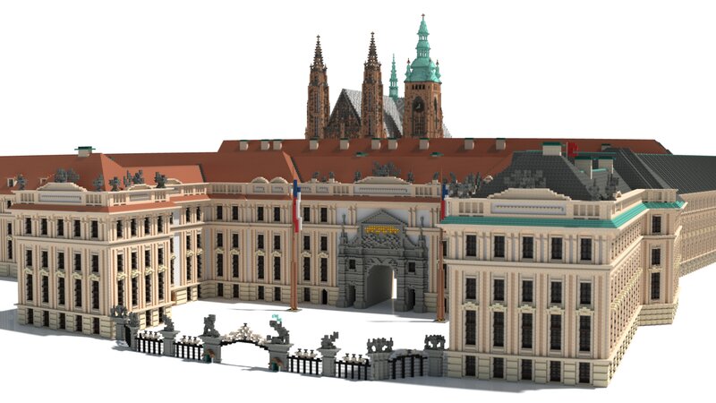 Prague castle with St. Vitus cathedral | Krysot | stage 35% (with ...