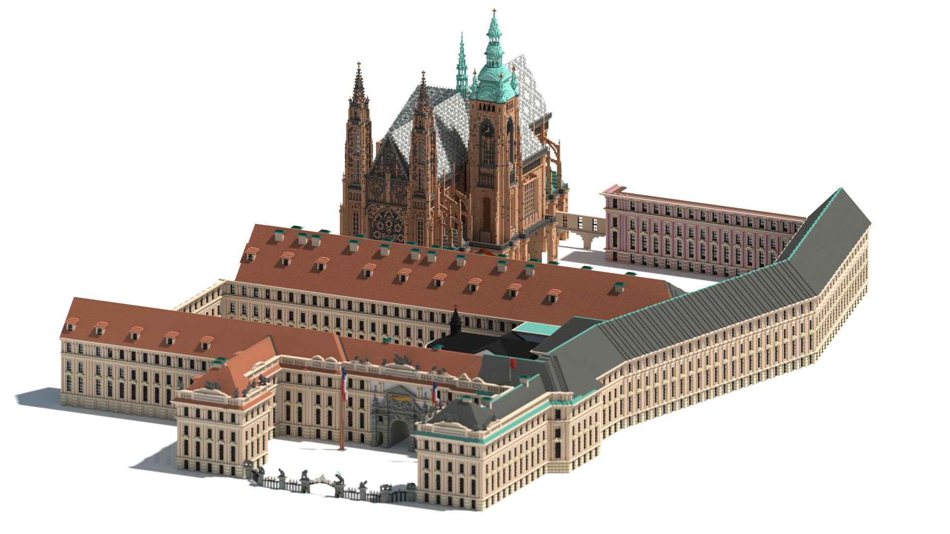 Prague castle with St. Vitus cathedral | Krysot | stage 35% (with ...