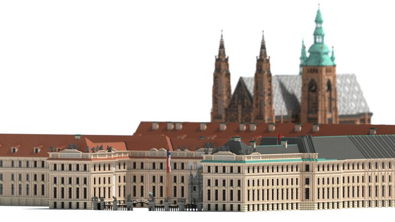Prague castle with St. Vitus cathedral | Krysot | stage 35% (with ...