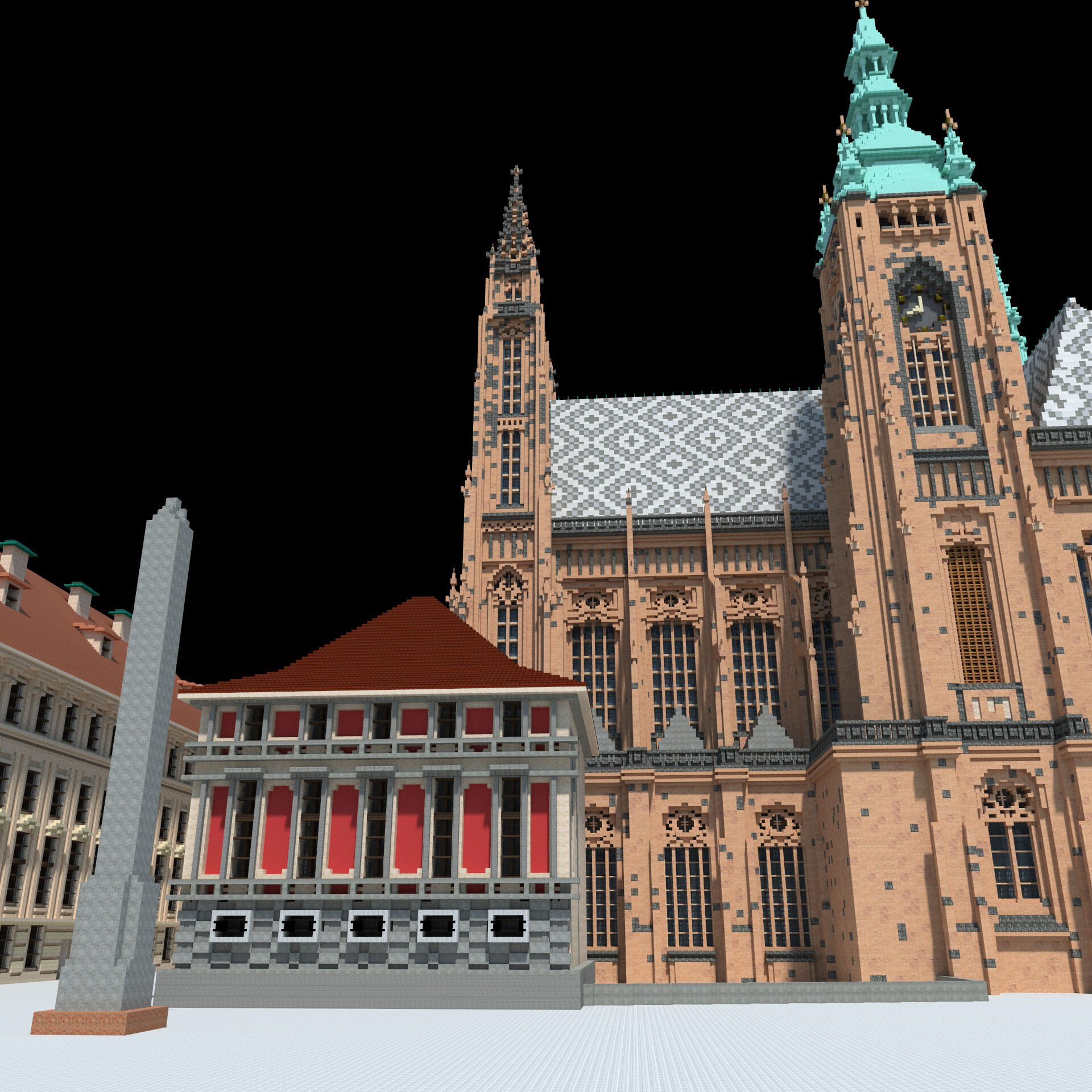 Prague castle with St. Vitus cathedral | Krysot | stage 35% (with ...