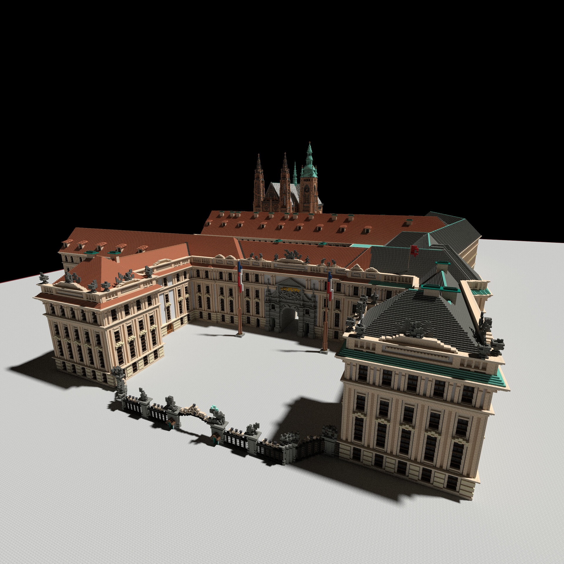 Prague castle with St. Vitus cathedral | Krysot | stage 35% (with ...