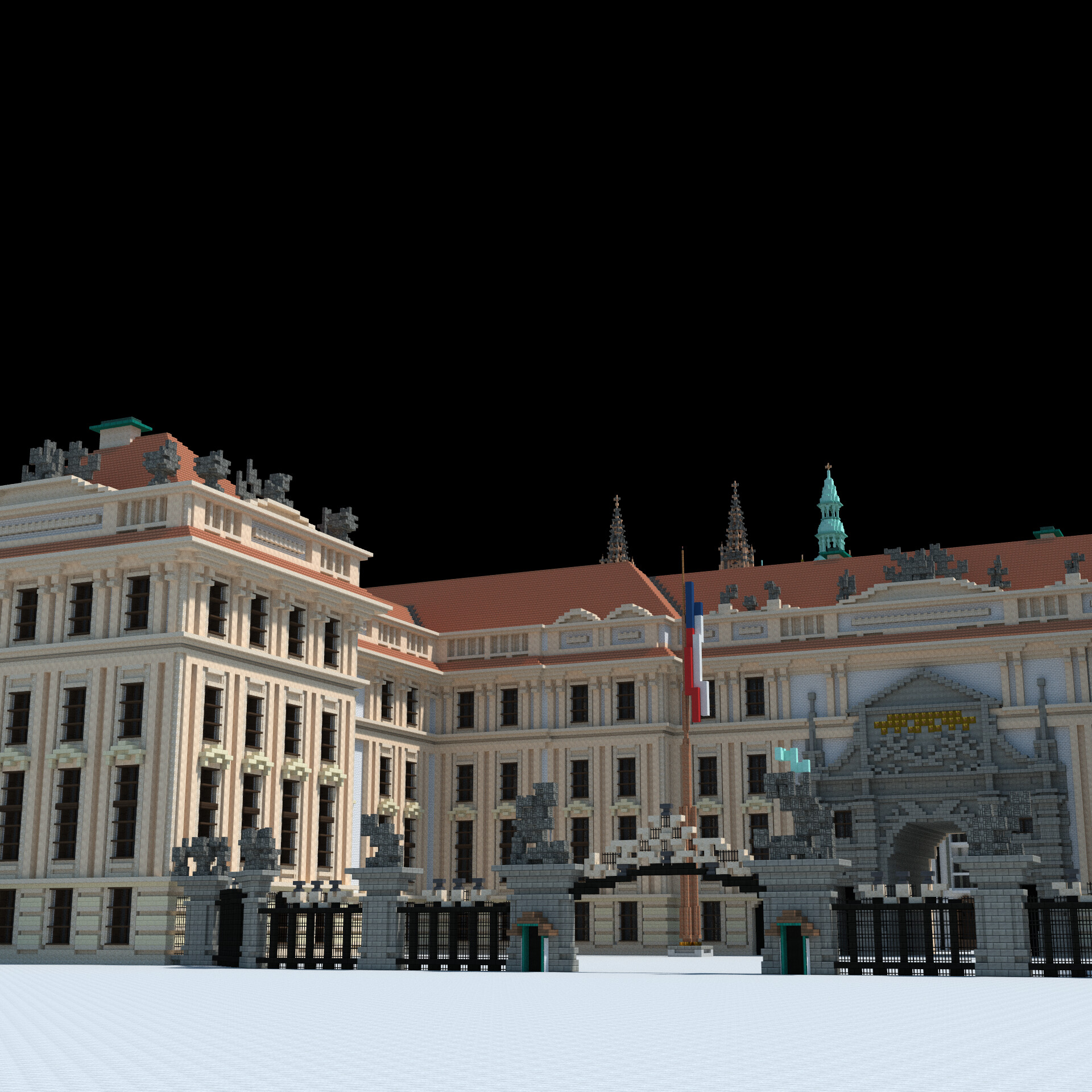 Prague castle with St. Vitus cathedral | Krysot | stage 35% (with ...