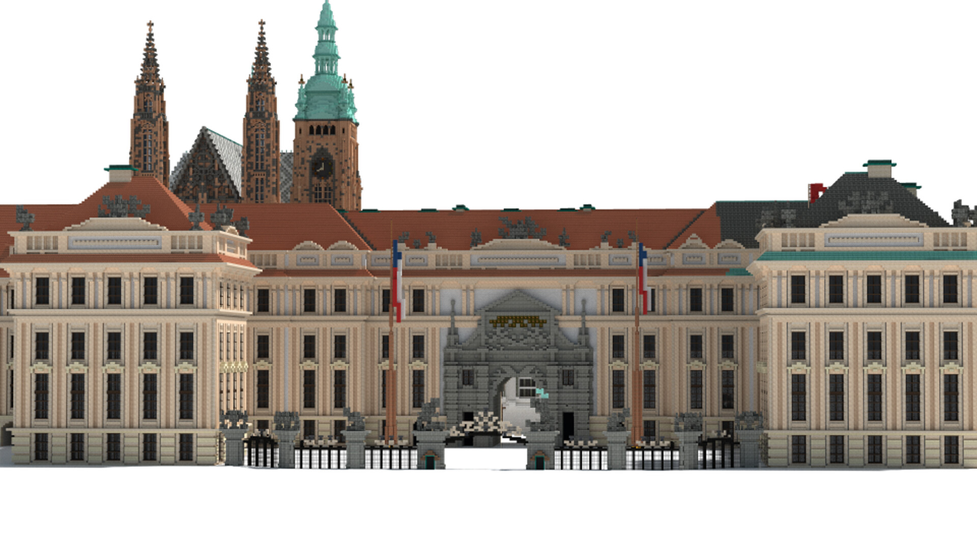 Prague castle with St. Vitus cathedral | Krysot | stage 35% (with ...