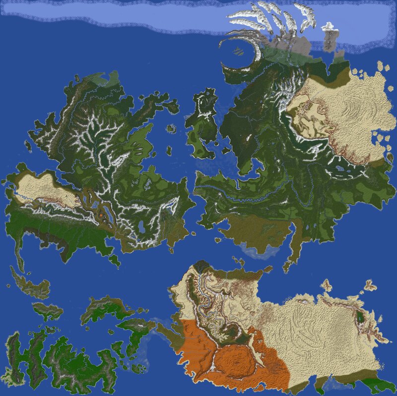 30k X 30k Custom Terrain Kokuun Minecraft Map