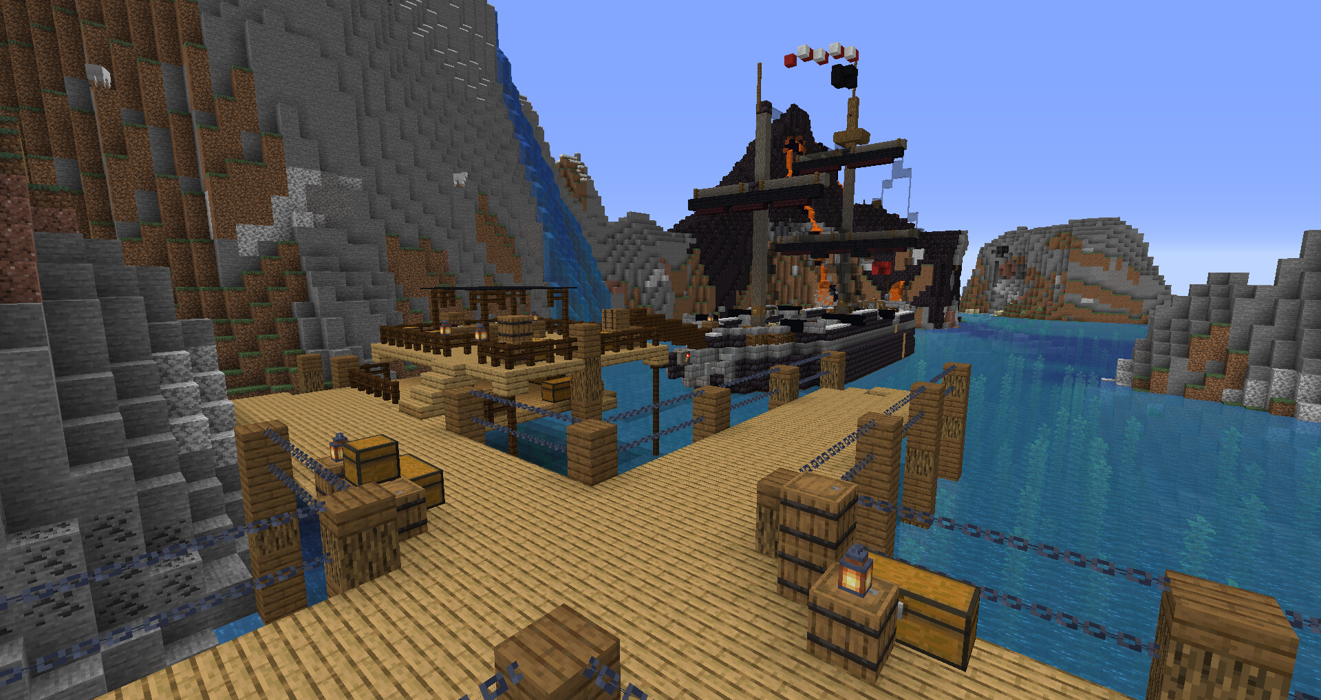 Sea of Thieves themed Pirate Outpost Minecraft Map