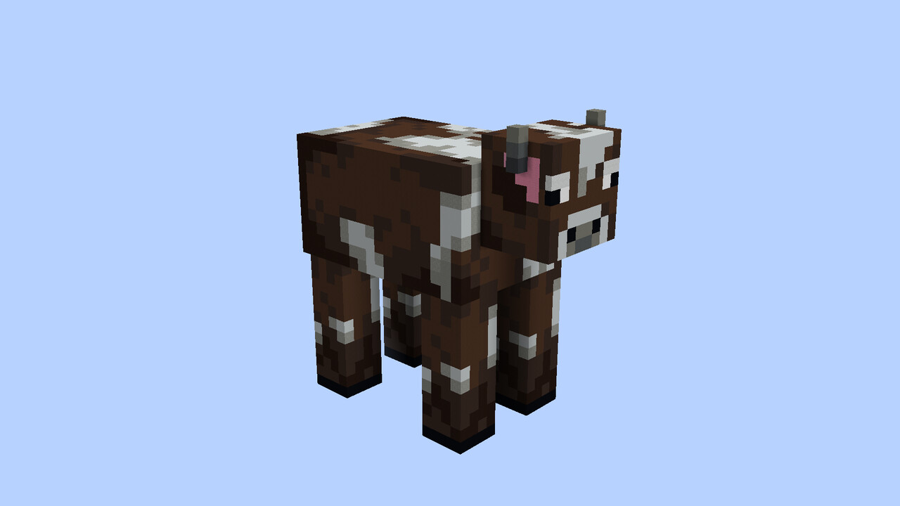 Cow and Mooshroom Mob Statues Minecraft Map