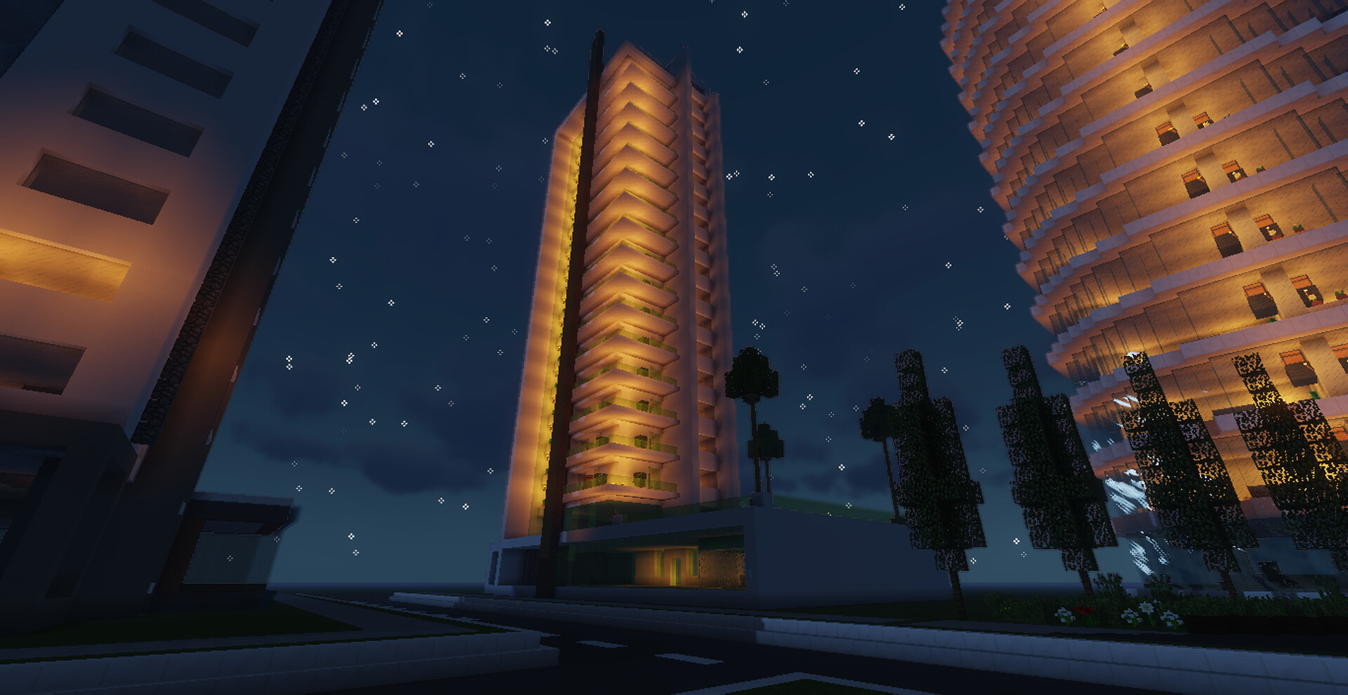 Modern Downtown 4 modern Buildings Minecraft Map