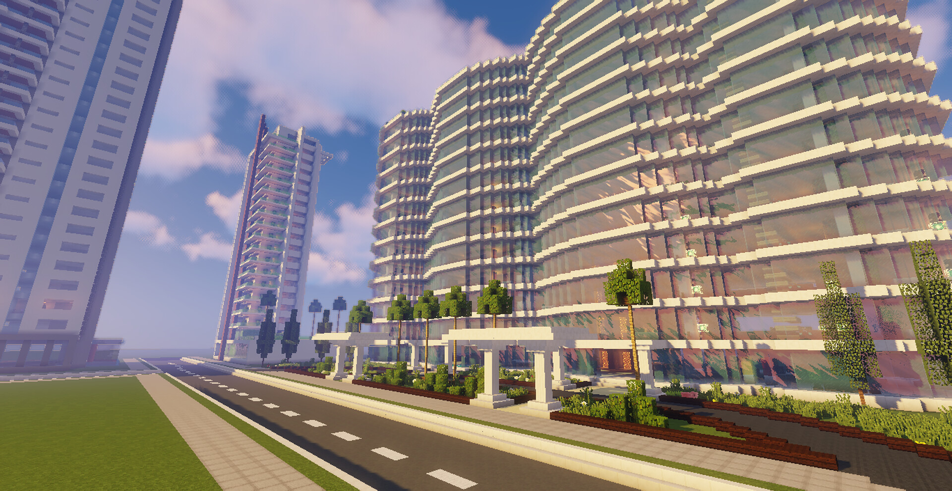 Modern Downtown 4 modern Buildings Minecraft Map
