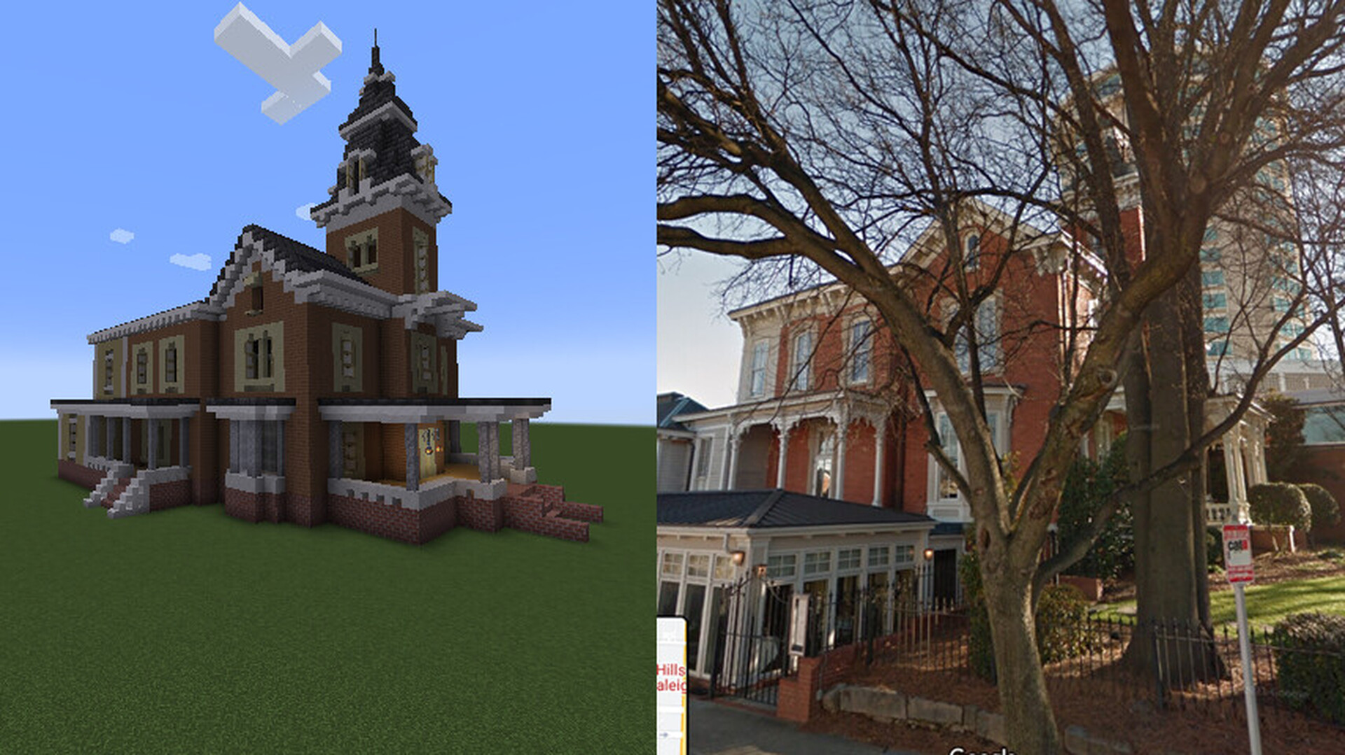Victorian Italianate / Second Empire house. Minecraft Map