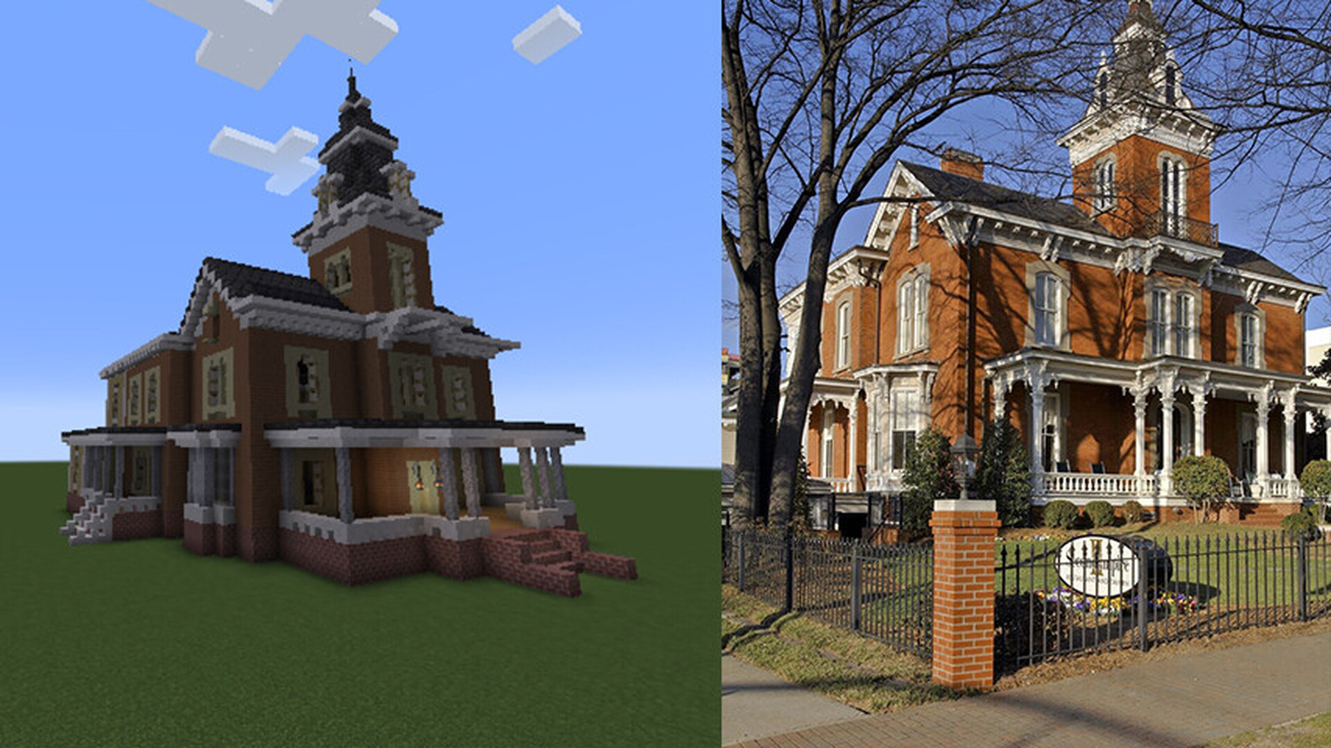 Victorian Italianate / Second Empire house. Minecraft Map