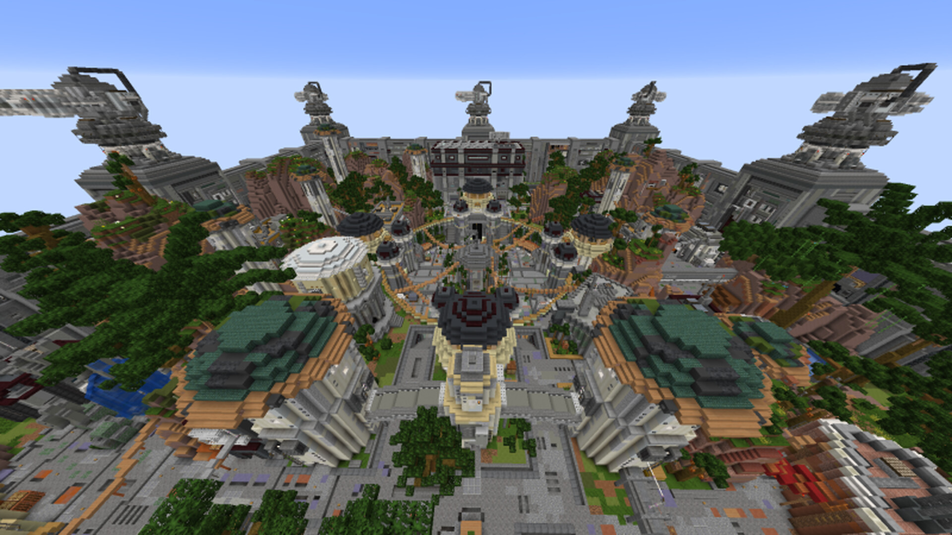 Futuristic Server Spawn Minecraft Map