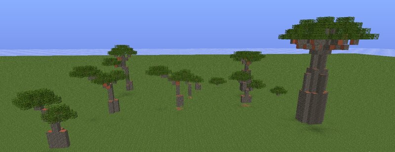 Savanna Acacia tree pack Minecraft Map