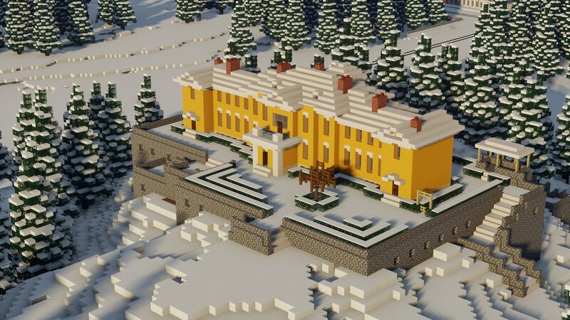 Old Russian Estate on a Hill - near Saint Petersburg, 1893 Minecraft Map