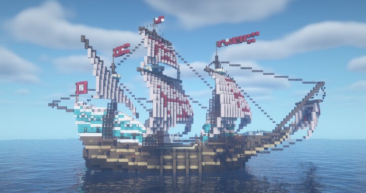 Carrack ship "Nau Flor de la Mar" Minecraft Map