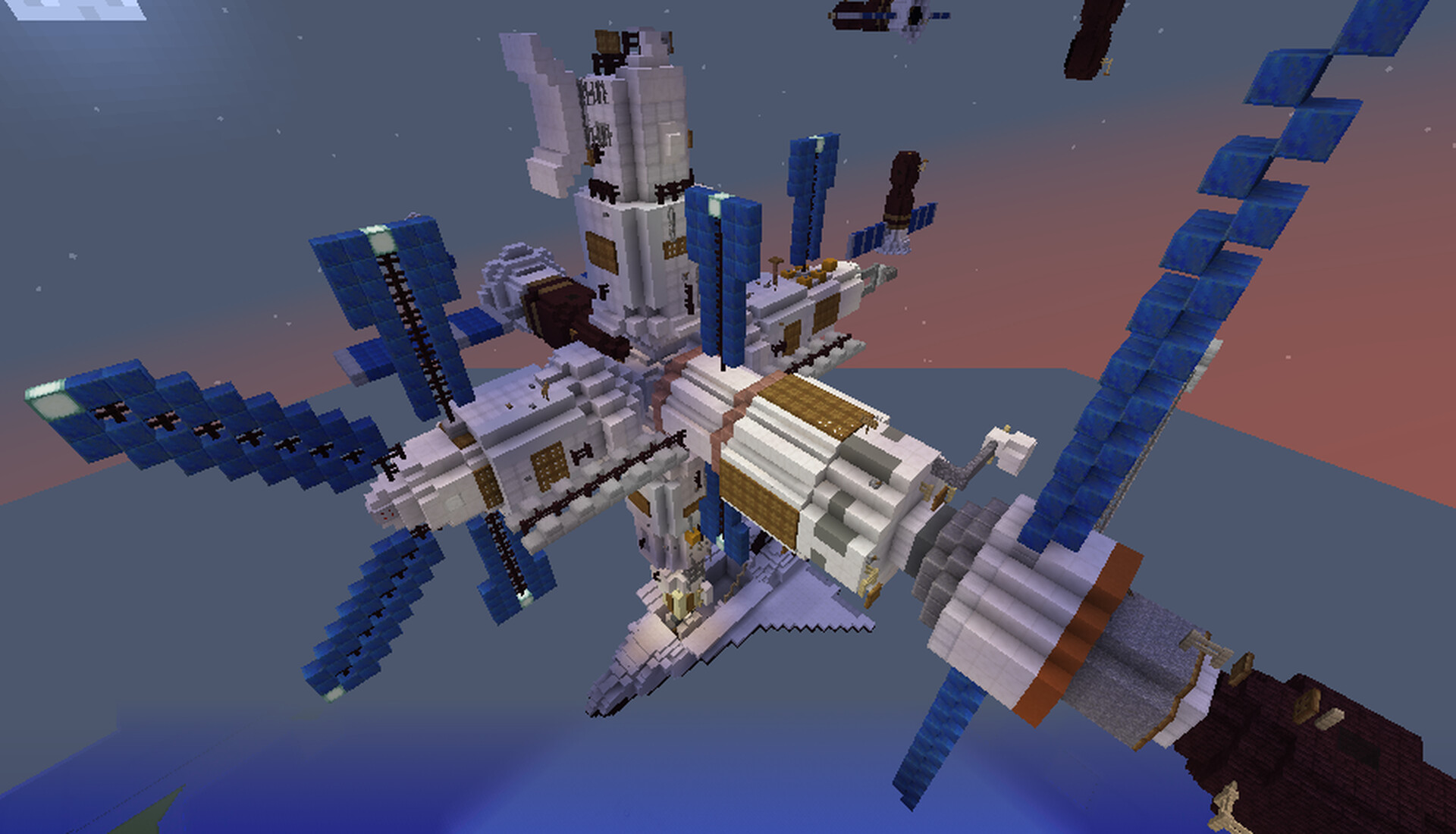 Space station "MIR" 1.12.2 // space station in minecraft Minecraft Map