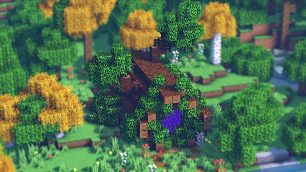 ~ Fallen Hollowed Tree Nether Portal ~ Minecraft Map