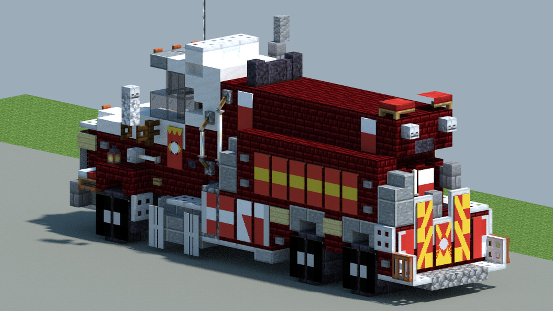 Kenworth T800, Fire tanker [With Download] Minecraft Map