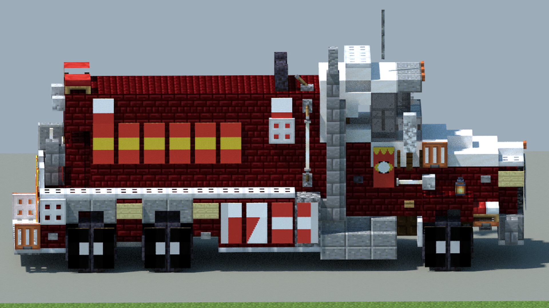 Kenworth T800, Fire tanker [With Download] Minecraft Map