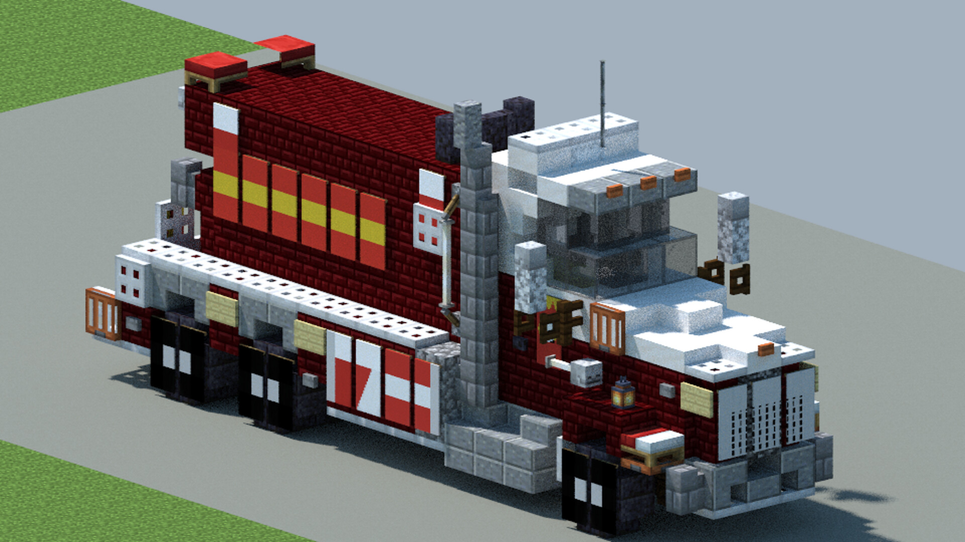 Kenworth T800, Fire tanker [With Download] Minecraft Map