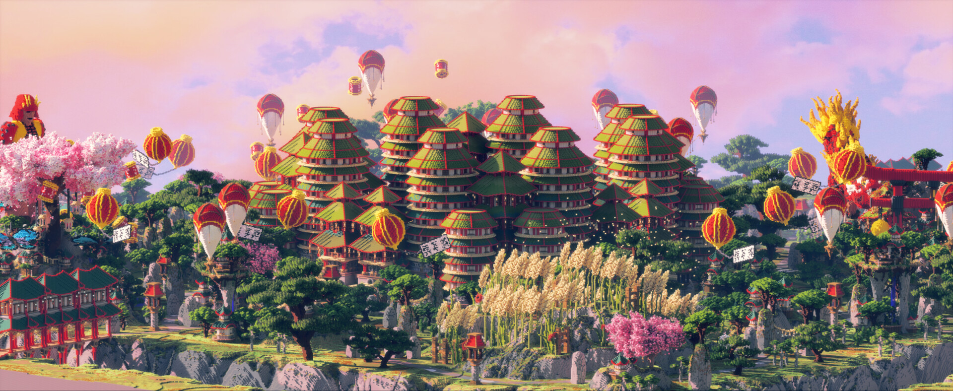 Asian Faction Spawn + Warzone By Sakoué Minecraft Map