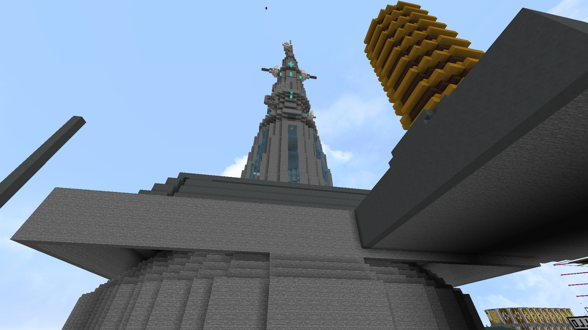 communication tower partial underground Minecraft Map