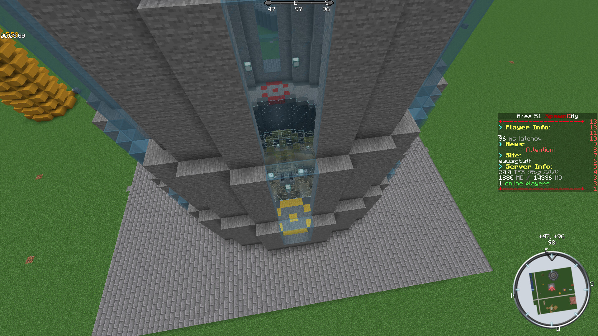 communication tower partial underground Minecraft Map