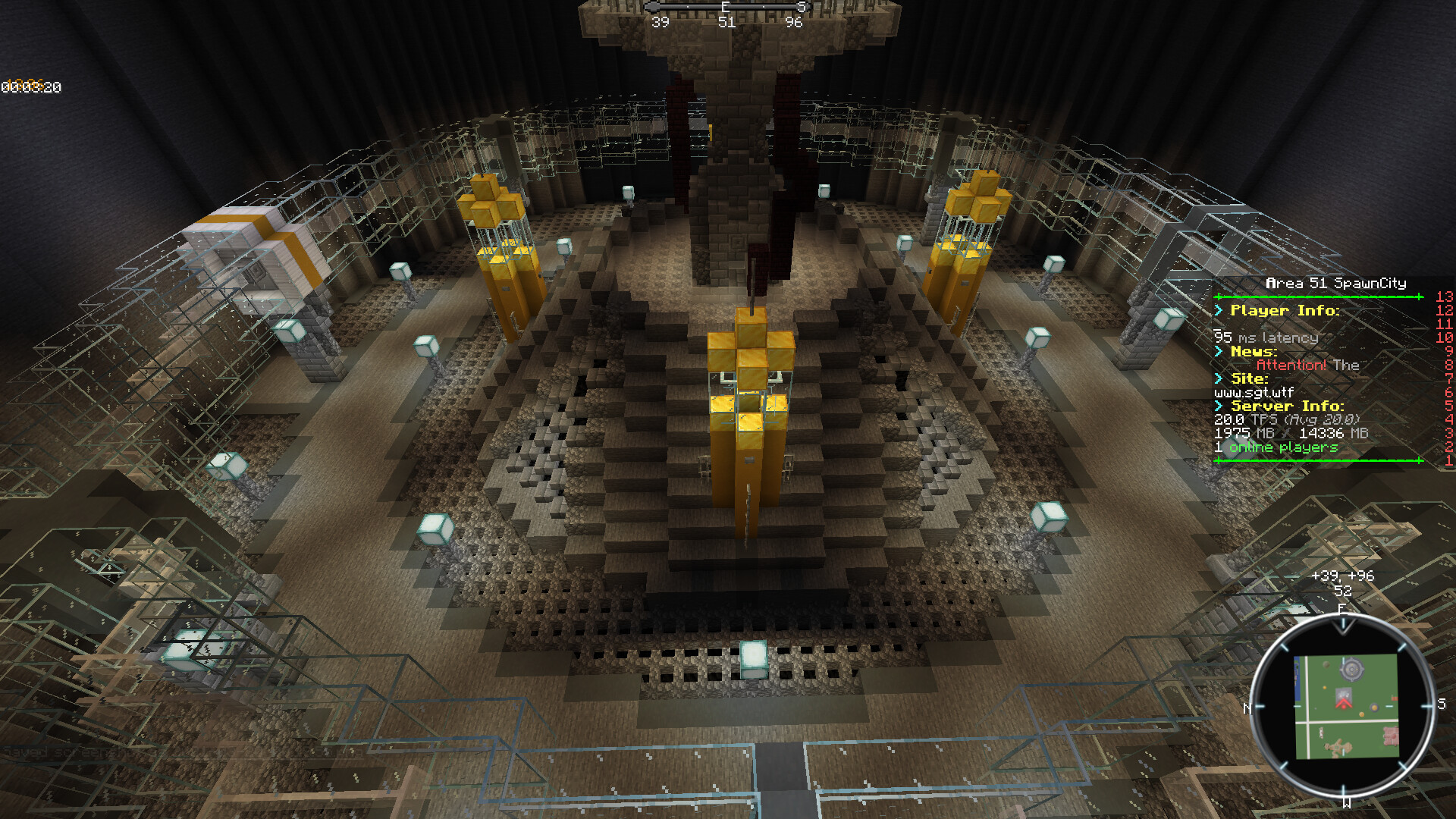 communication tower partial underground Minecraft Map